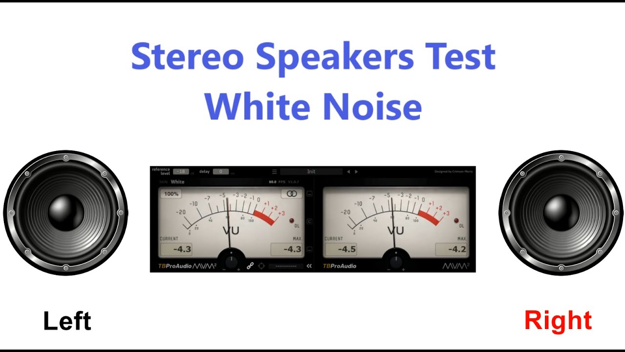 Stereo Speakers Test - White Noise - YouTube