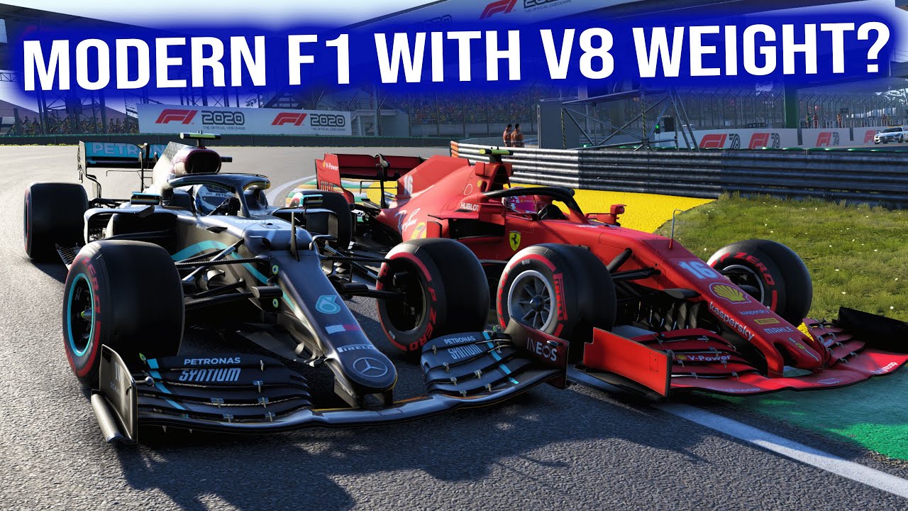 What If Modern F1 Cars Weighed The Same As V8 F1 Cars? - YouTube