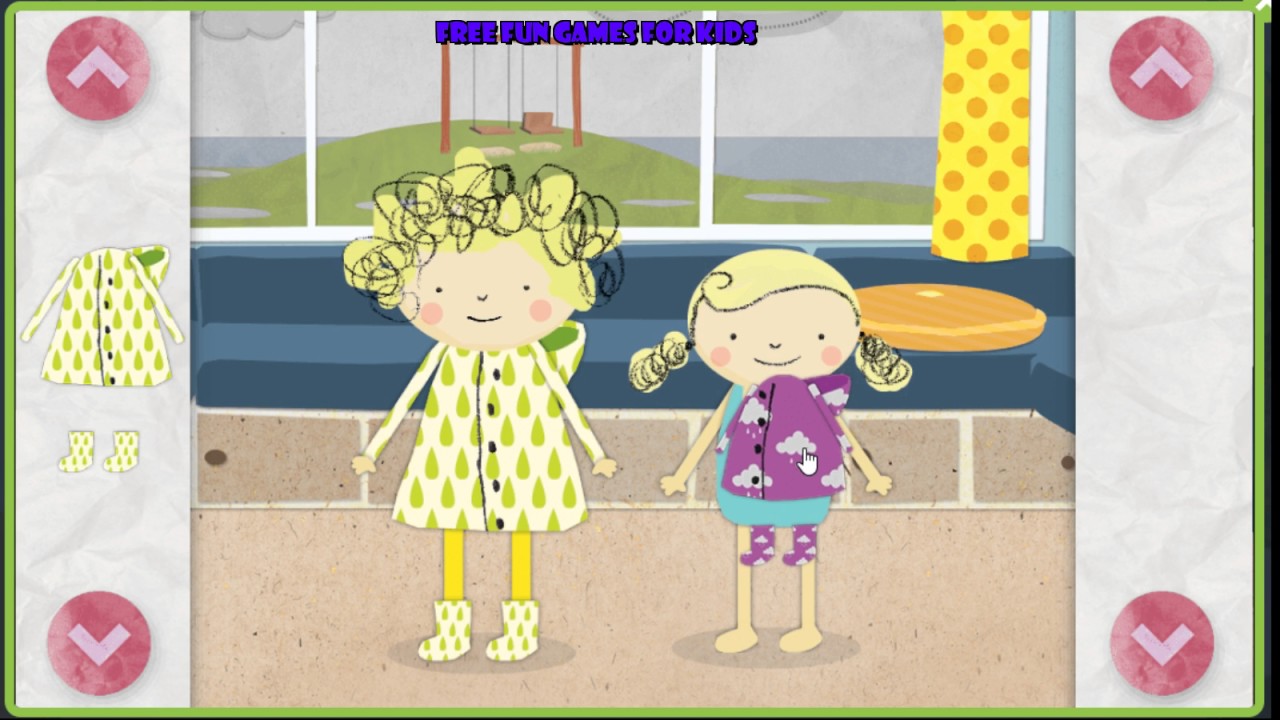 Nelly And Nora weather and dress-up game, Outdoor Fun! - YouTube