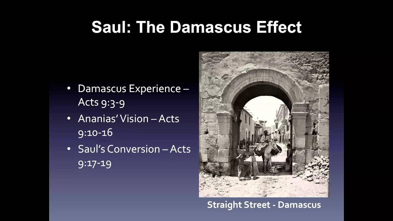 Class #3 Saul - The Damascus Effect - YouTube