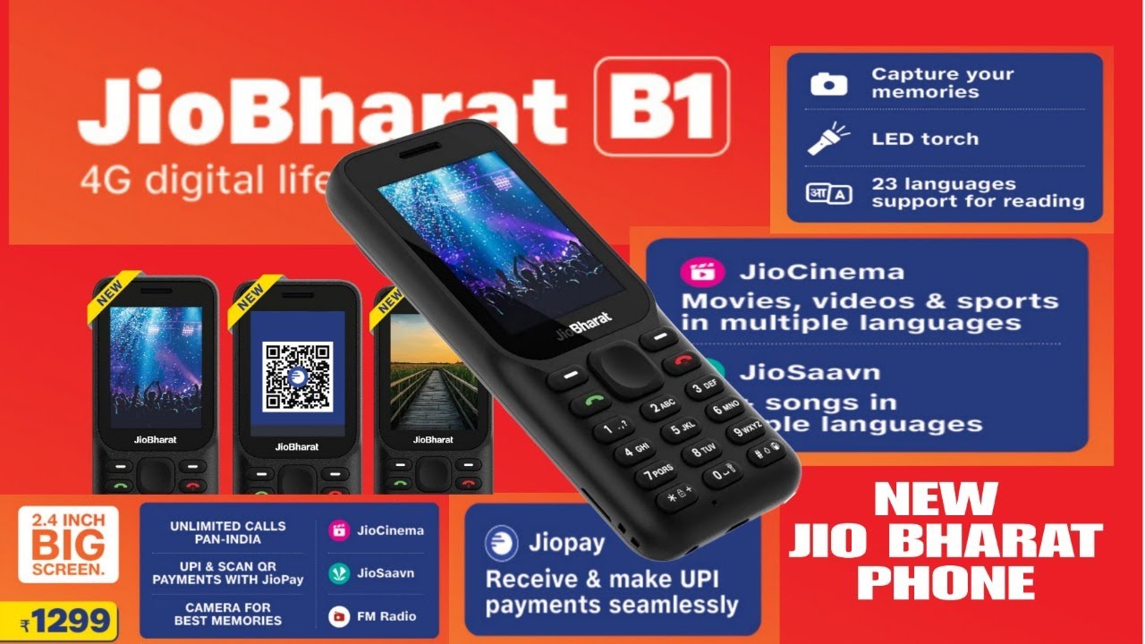 Jio Bharat B1 4G🎯Another New Jio Bharat Phone Launching with 2.4inch ...