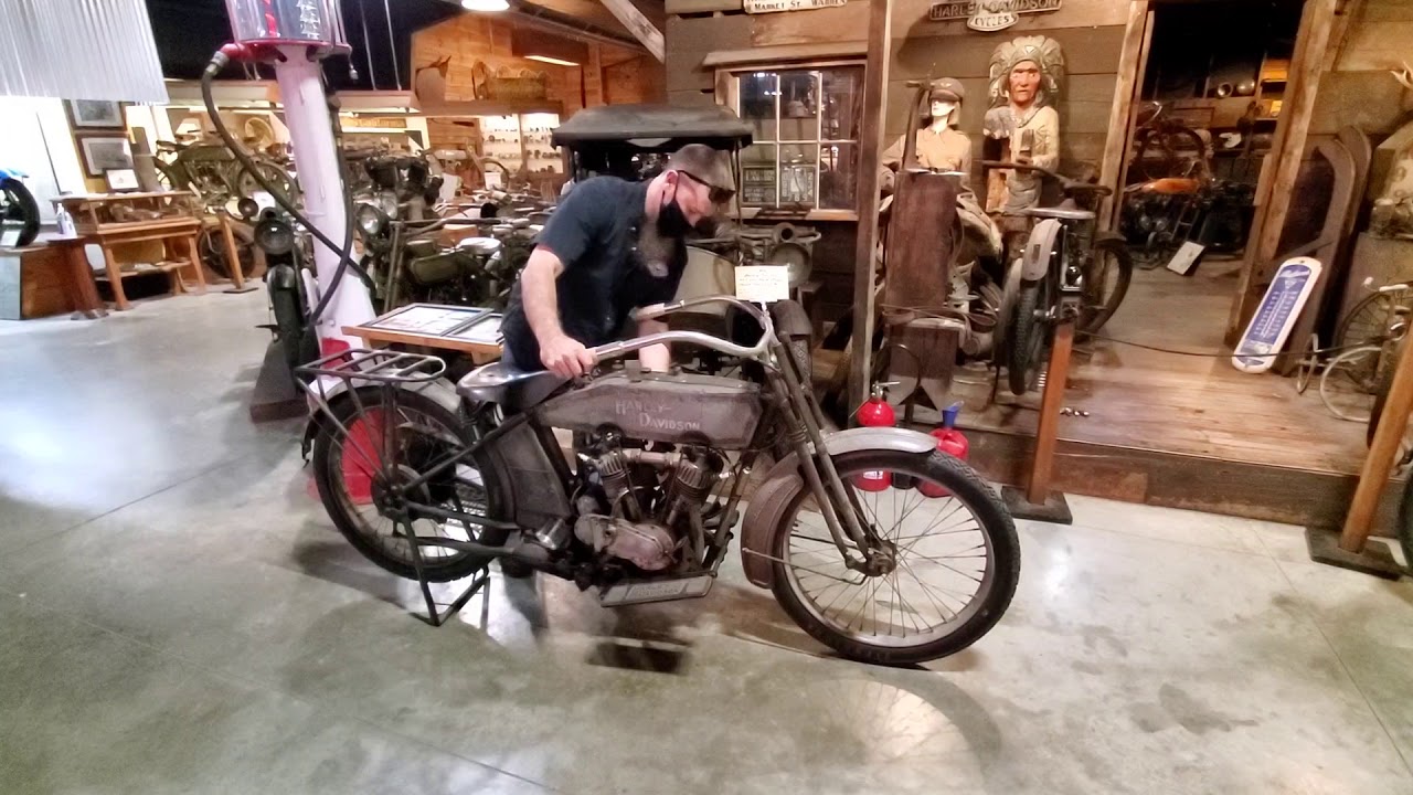 Start and Ride A 1915 Harley Inside Wheels Through Time Motorcycle ...