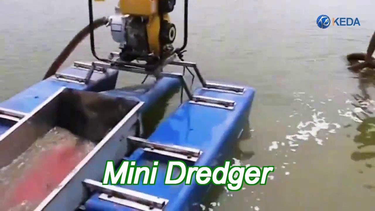 portable small dredging machine 3600rpm for gold mining - YouTube
