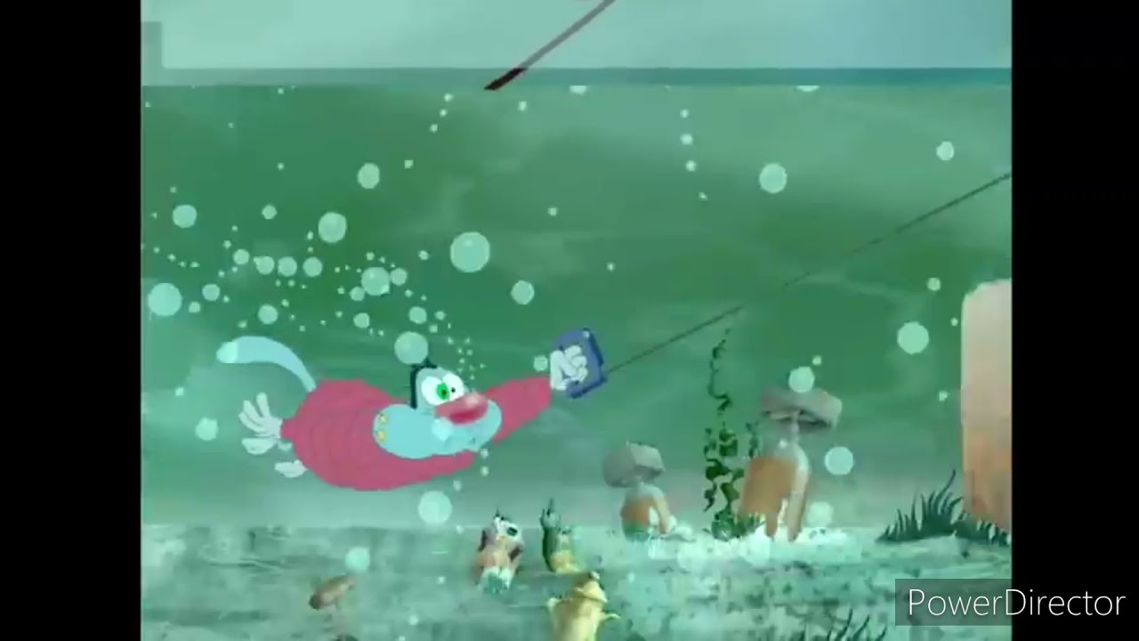 oggy and the cockroaches:to serve and protect underwater scenes - YouTube