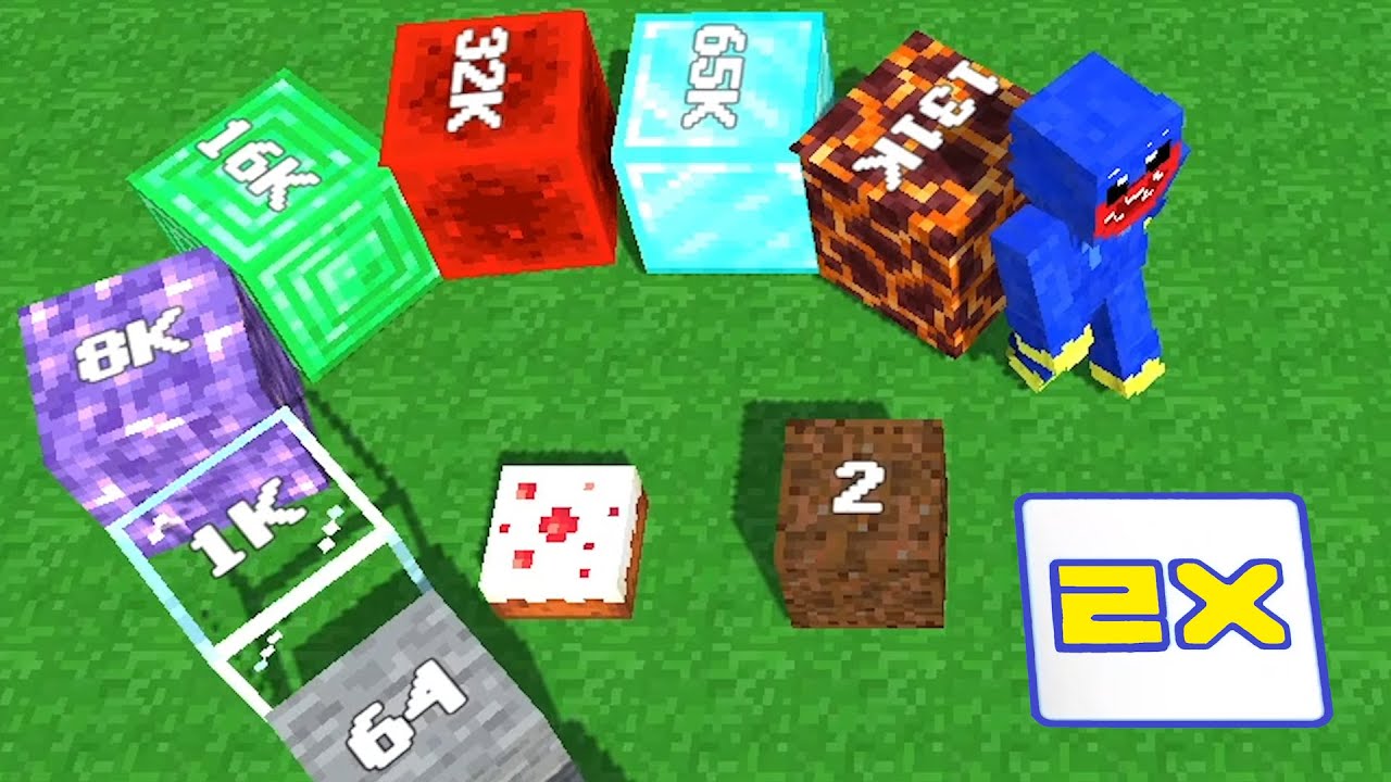 Minecraft 2048. Noob VS Huggy Wuggy. Cubes 2048.io Game - YouTube