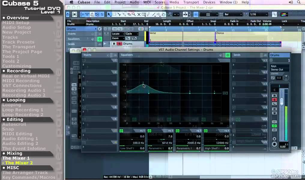 Tutoriel Cubase 5 en Français leçon 26 The mixer 2 - YouTube