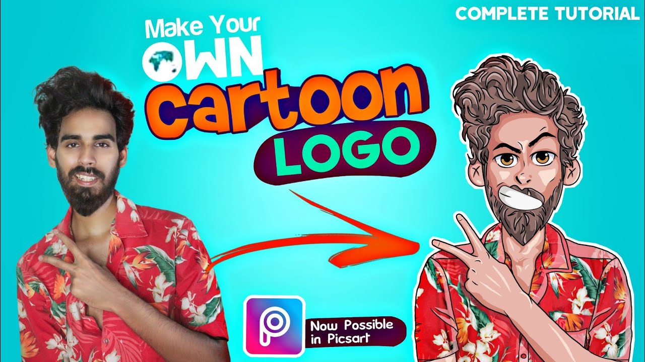 Make Your Own Cartoon Gaming Logo In Picsart 🔥 Complete Tutorial - YouTube