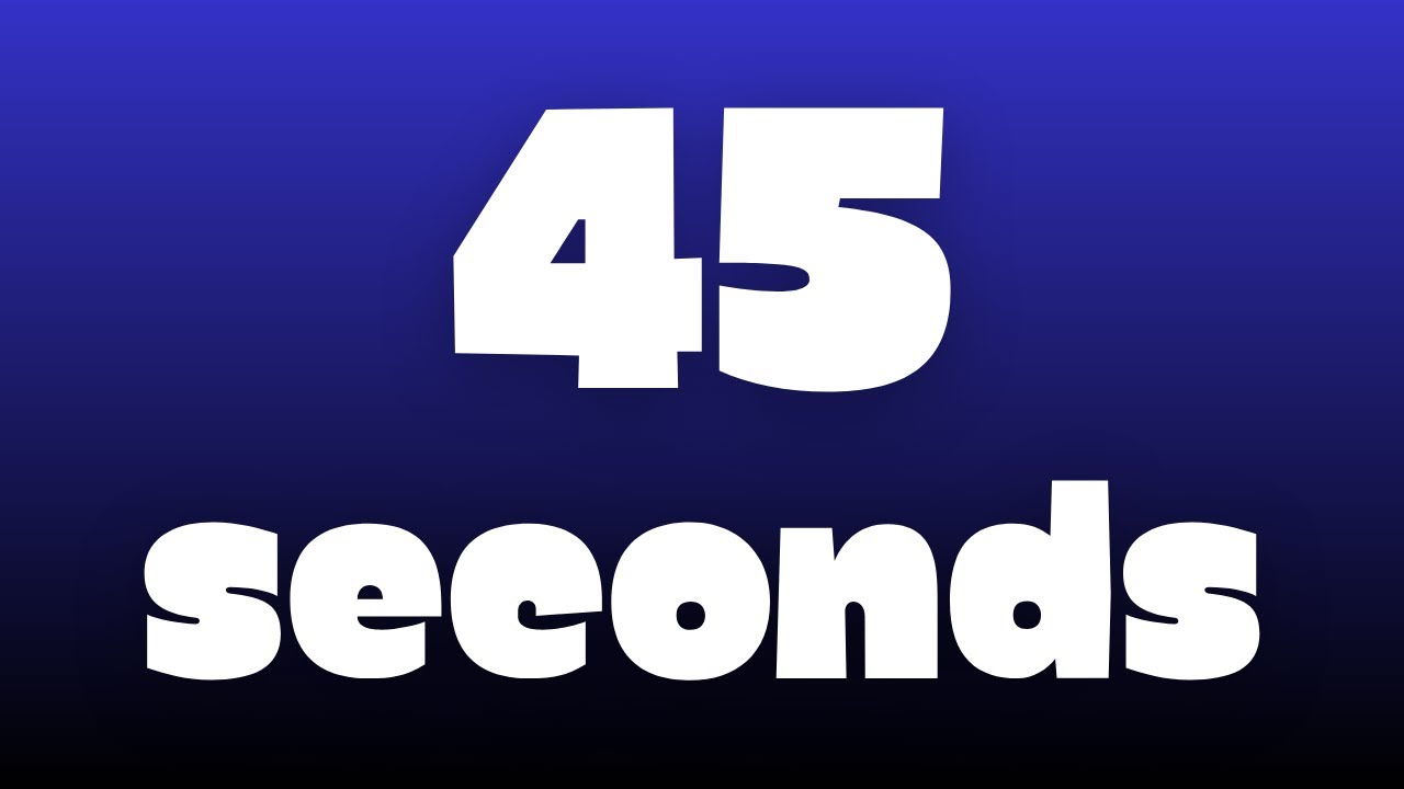 45 Second Countdown Timer | Cool Gradient - YouTube