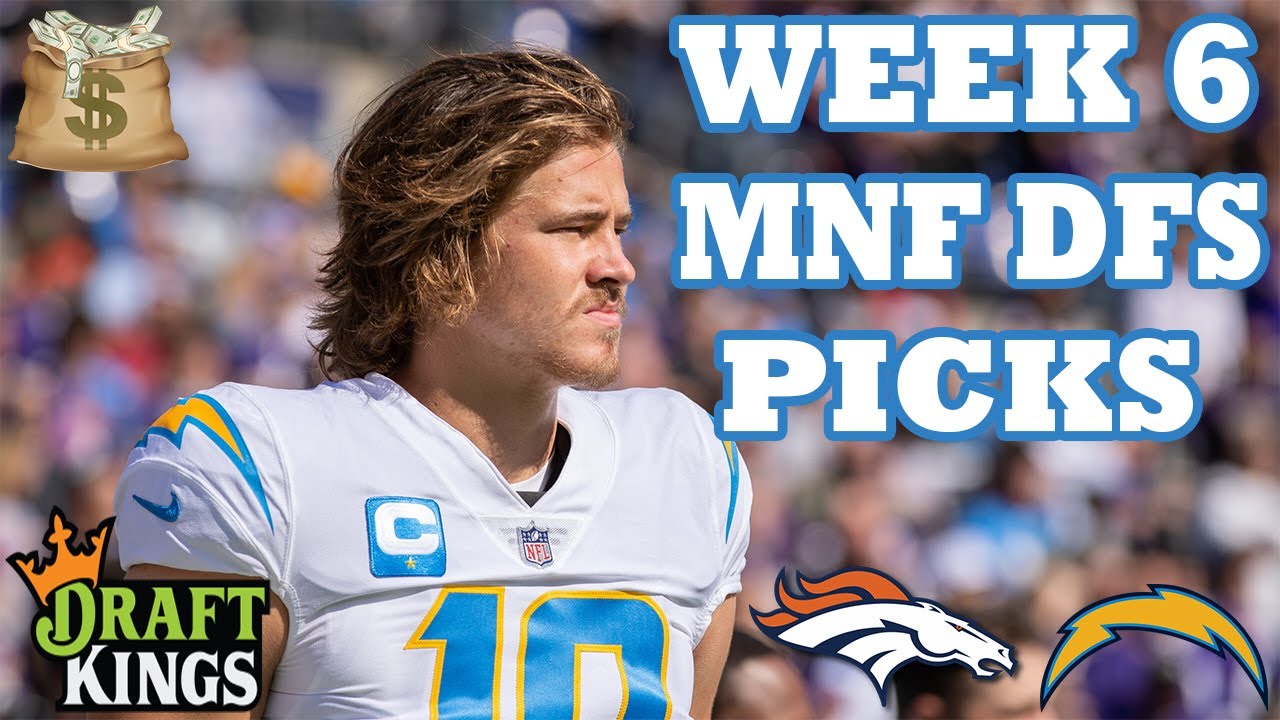 Draftkings Nfl Week 6 Mnf Showdown Picks Monday Night Football Picks