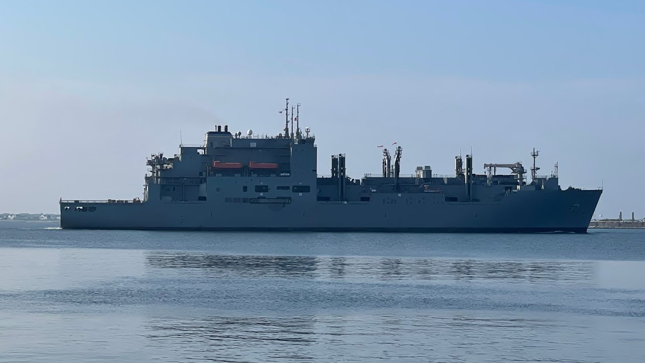 US Navy Ship Headed To Port - YouTube