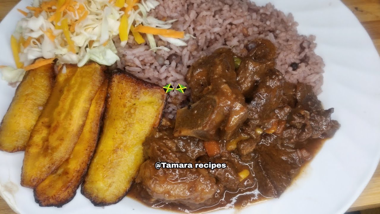 Jamaican Sunday Dinner | Gungo Rice and Peas and Stew Beef | Recipe ...