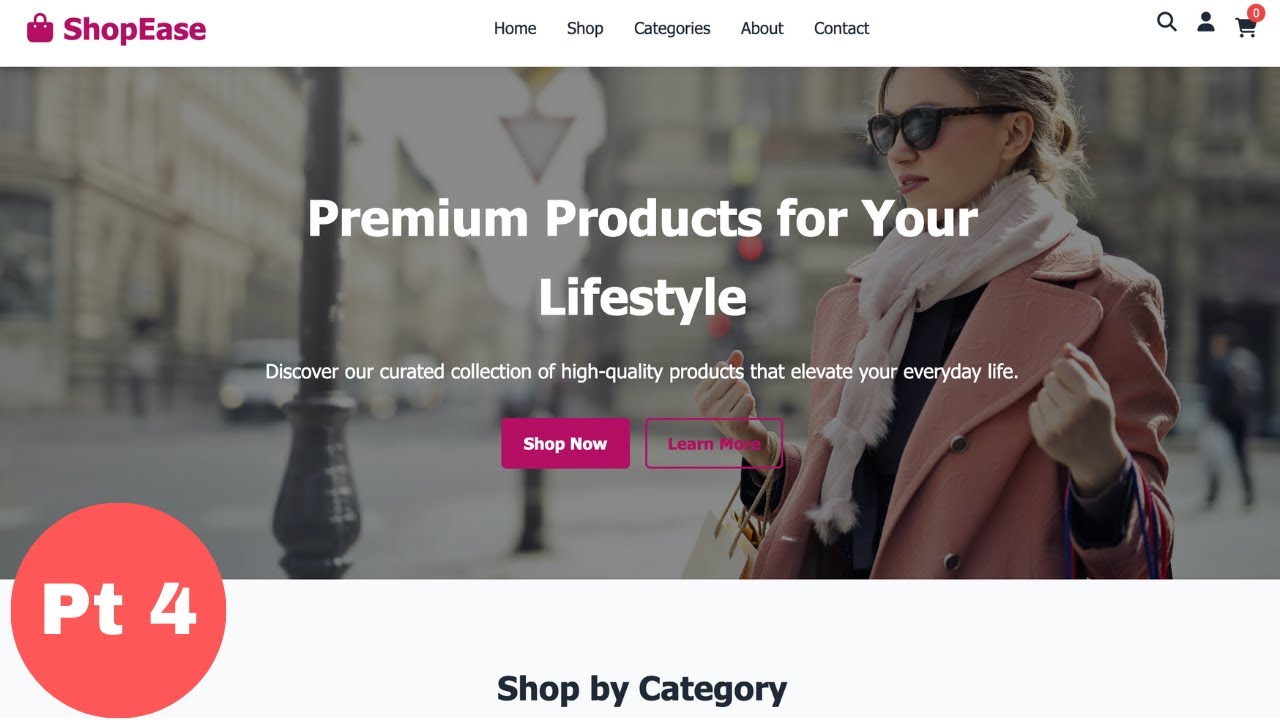 How to Create E-commerce website (part 4) using html , css and ...