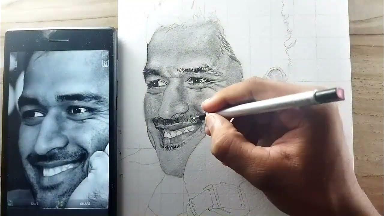 How to draw msdhoni step by step | how to draw msd | msdhoni drawing ...