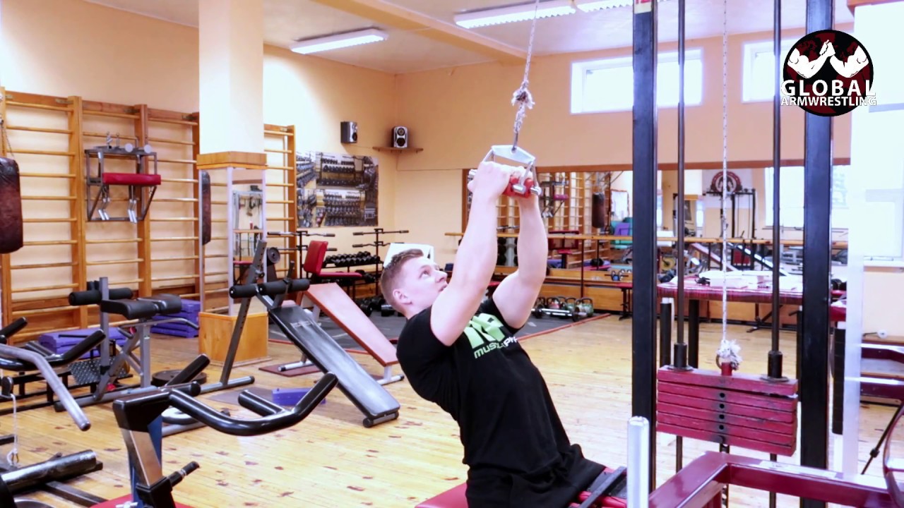 Arm Wrestling Training- High Cable Pulldown - YouTube