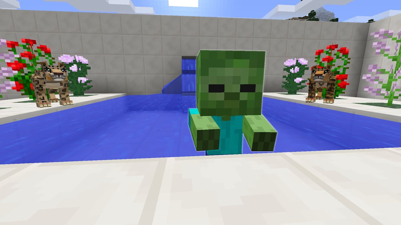 One day of a Little Zombie in Minecraft - YouTube