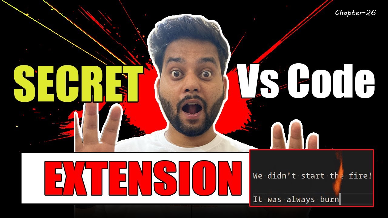 🚀 VS Code Secret Fire Extension🔥 Fire Effect on typing in Hindi 2024🧑‍💻 ...