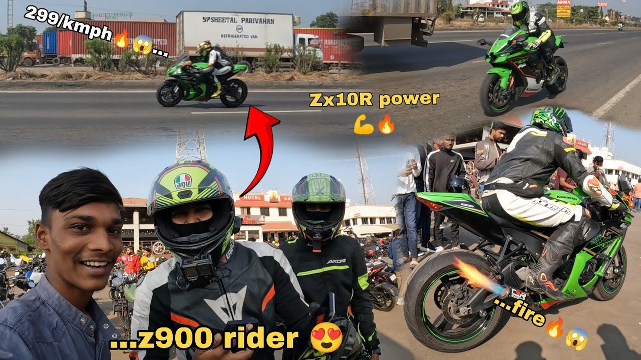 Zx10r top speed 299+/kmph 🔥||Aaj fir se z900 rider se mila 😍|| # ...