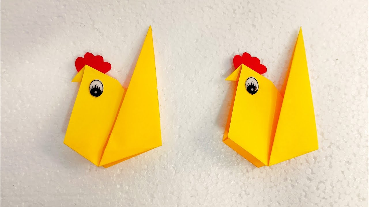 Paper chicken 🐔/How To Make a Paper Chicken/Paper Craft Easy/Kids Craft ...