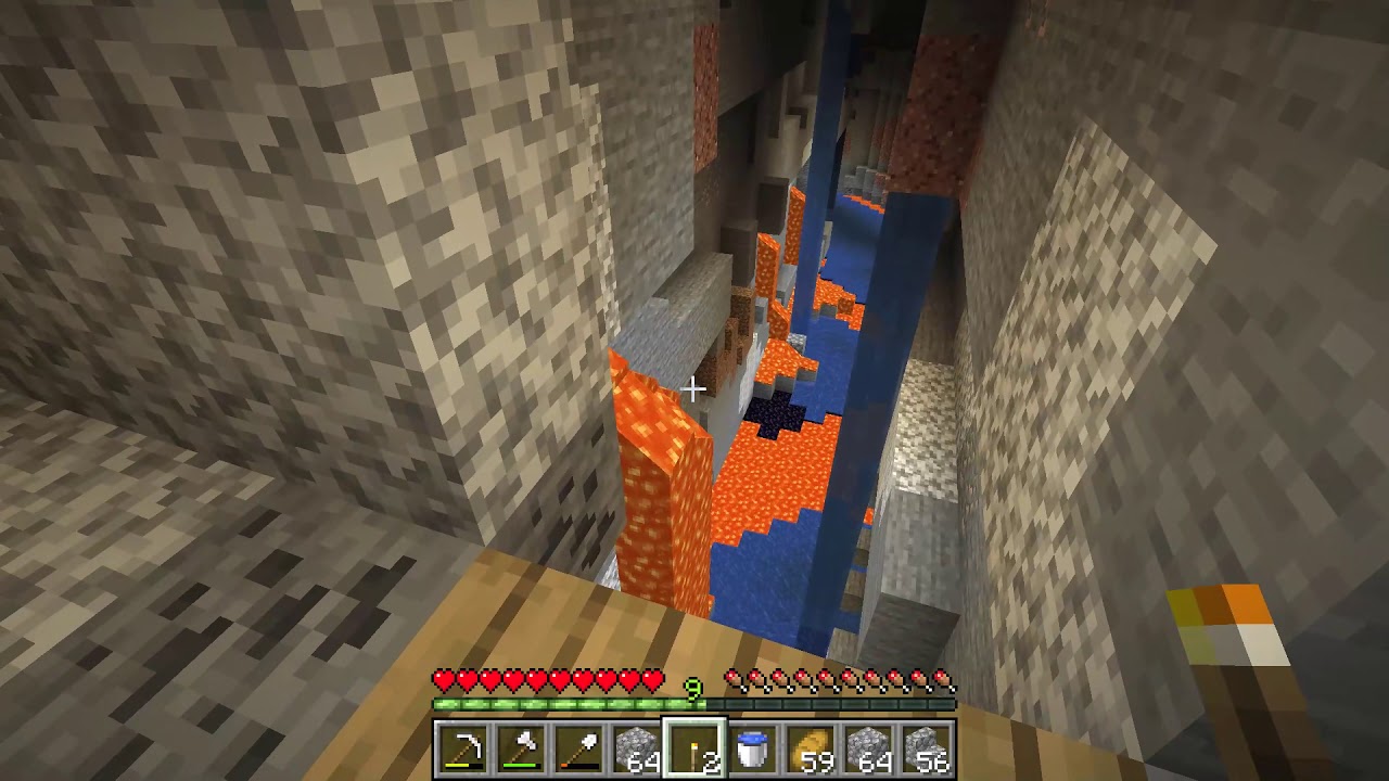Ravine of fire and water - Minecraft - YouTube