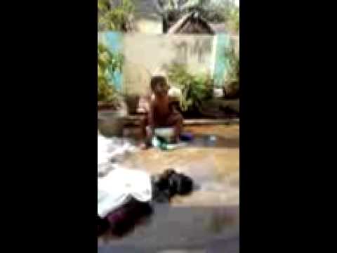 funny little boy washing clothes - YouTube