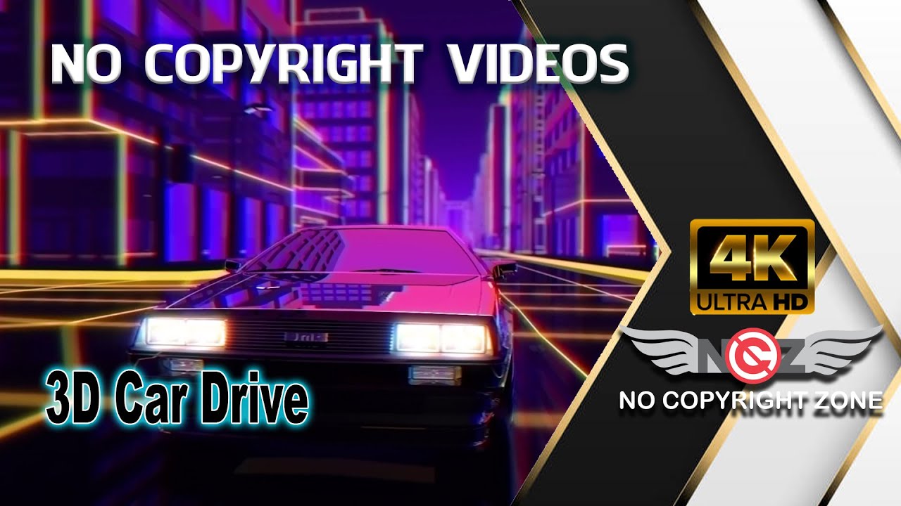 No Copyright Videos -3D Car Drive In a City - 4K Motion Background ...