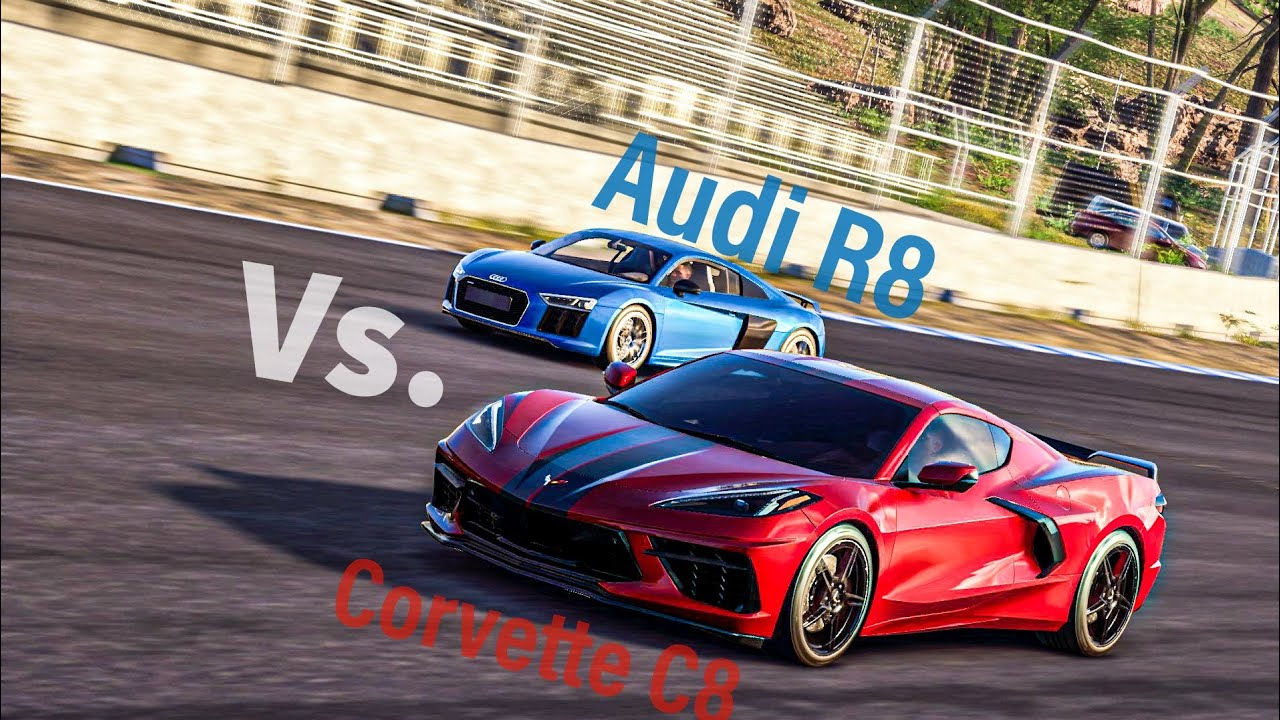 Corvette C8 Vs. Audi R8 V10 Plus (The Crew 2 Stock Battle) - YouTube