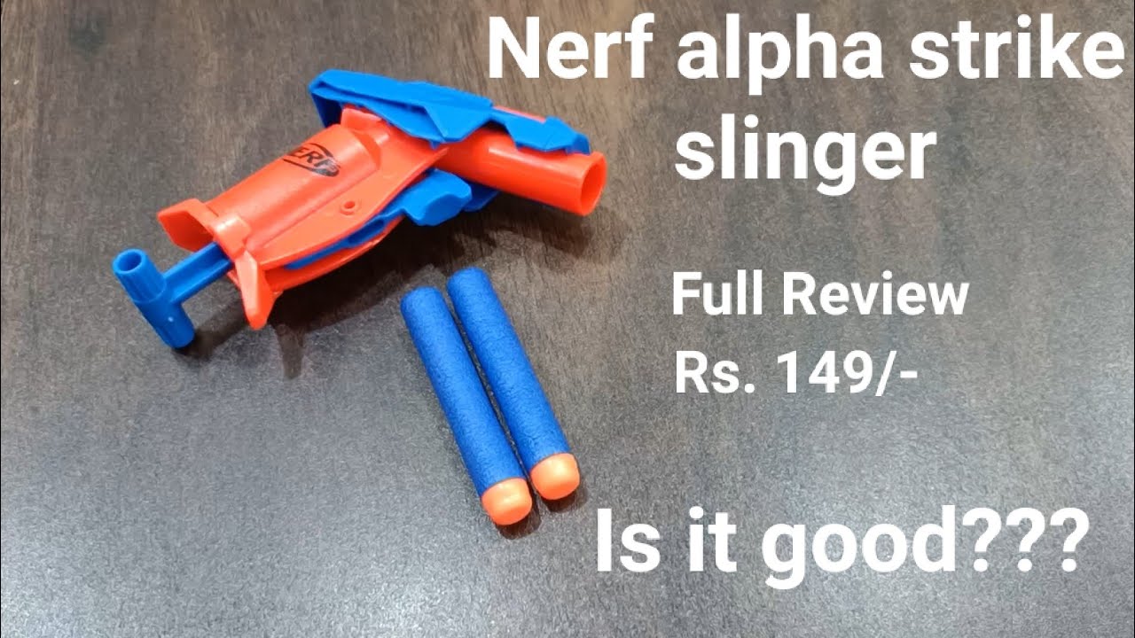 Nerf alpha strike slinger single shot || Kids gun - YouTube