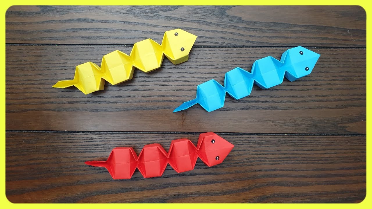 Origami Sliding Paper Snake Toy | Easy Simple Origami - YouTube