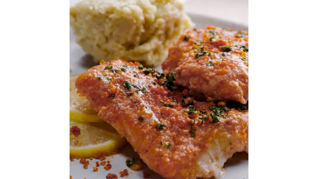 Low Carb Lemon Baked Cod with Mashed Cauliflower For Your Weight Loss ...
