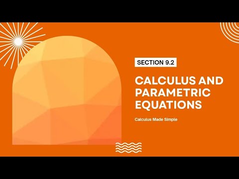 Calculus Curves and Parametric Equations | Section 9.2 - YouTube