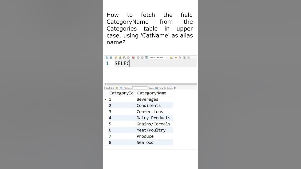 Sql 4 Beginners How To Fetch Values In Upper Case🧐 Shorts Sqlforbeginners Sql Sqlqueries