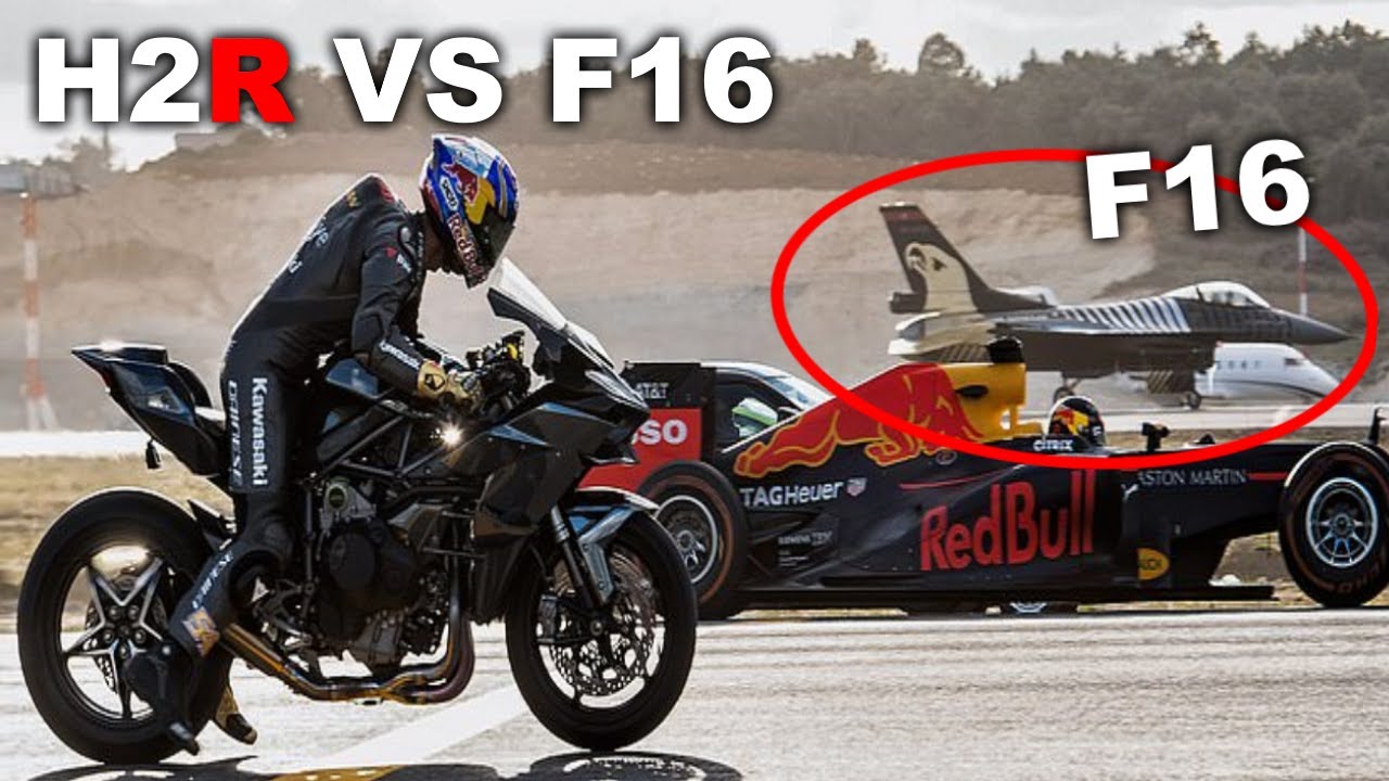 Kawasaki Ninja H2R vs F16 Fighter Jet - Istanbul Airport - YouTube