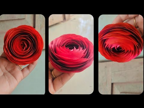 Easy Paper Rose 🌹 craft ideas l Flower craft lBest out of waste l Home ...
