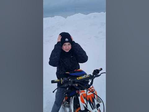 выехал на питбайке зимой #питбайк #dirtbike #winter #snow - YouTube