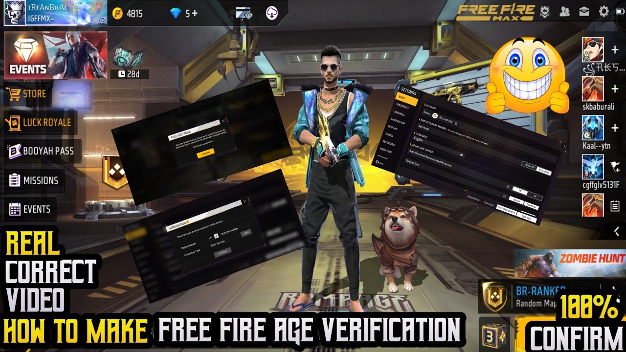 how to make free fire age verification | below18 and 18 or above ...