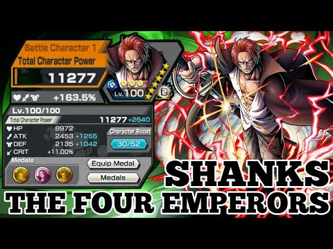 SHANKS THE FOUR EMPERORS GAMEPLAY | ONE PIECE BOUNTY RUSH | OPBR - YouTube
