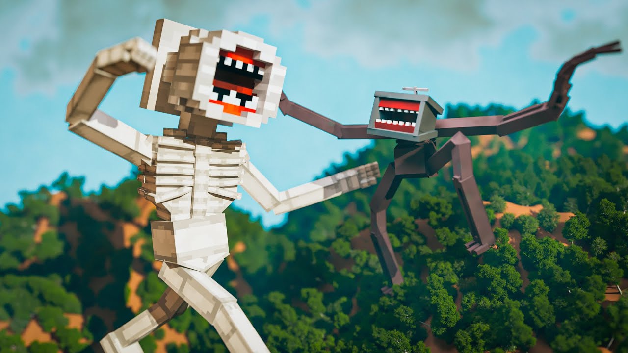 GREAT MOTHER MEGAPHONE VS BIG SIREN NO MINECRAFT !! ( TREVOR HENDERSON ...