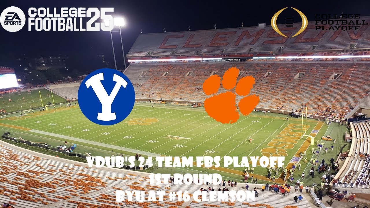 College Football 25 | VDUB 24 Team FBS Playoffs | 1st Round | BYU at ...