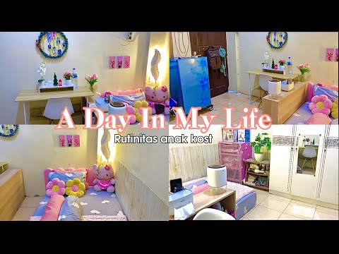 A Day In My Life Anak Kost : Bangun Tidur, Beberes kosan 🧸🎀