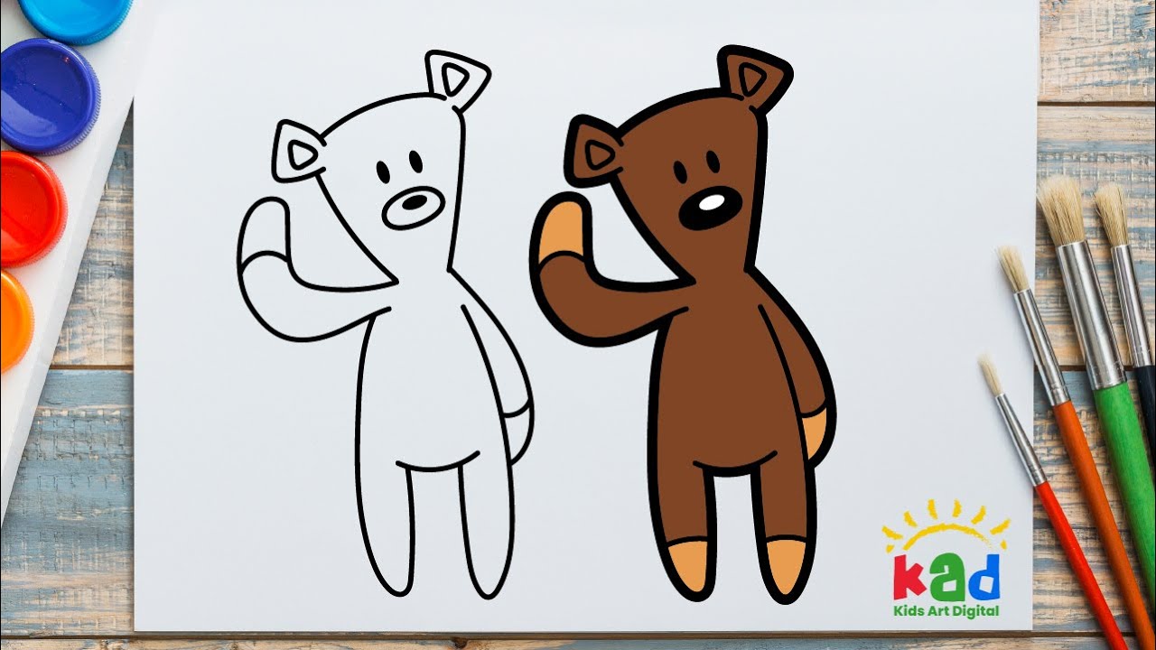 How to Draw Mr. Bean's Teddy | Easy Drawing for Kids - YouTube