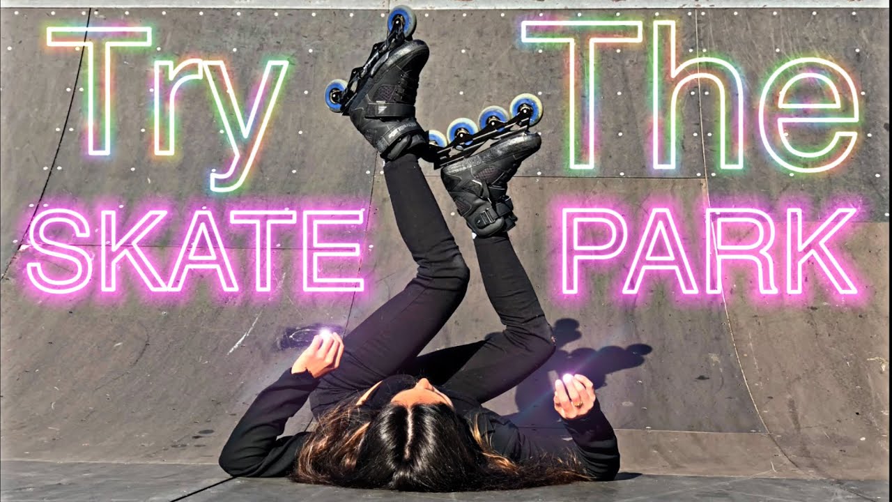 Rollerblading in a skatepark with fitness skates! How to try out a ...