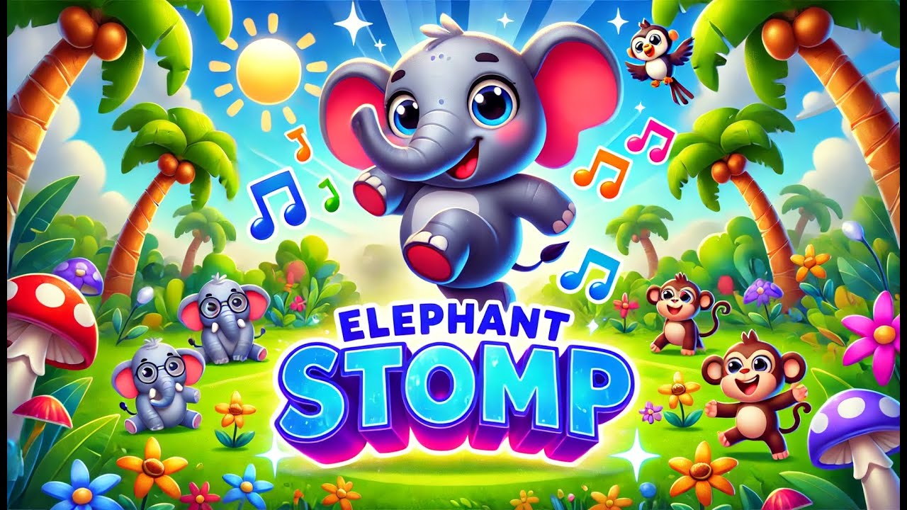 Elephant Stomp Fun: Rhyming song with animated characters | Perfect For ...