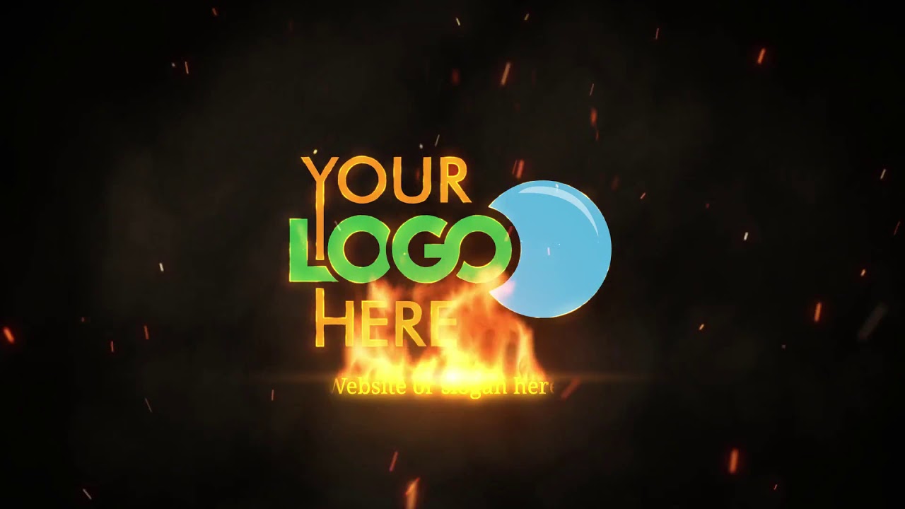 Fire & flame logo animation intro ID 0038 - YouTube