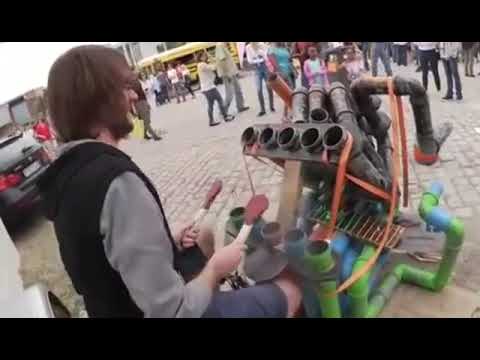 Awesome pipe drummer |pipedrummez Neon Pipe drummers