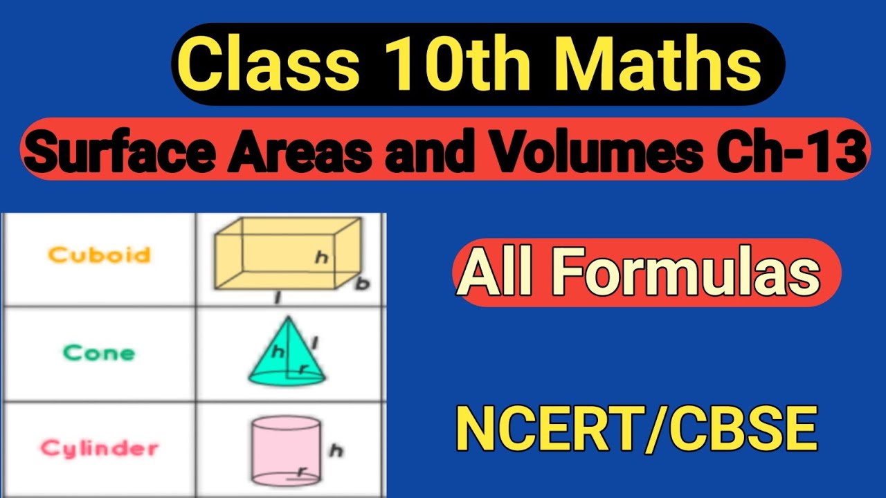 Surface Areas and Volumes ,l Class 10th Maths Ncert Chapter-13 l Edubin ...