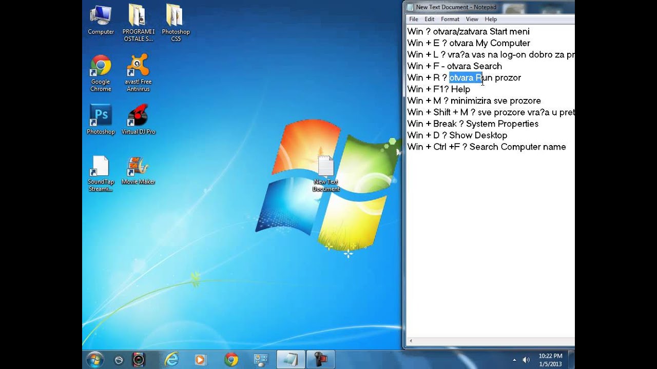 Kako Se Snaci Bez Misa Na Racunaru (Osnovne Opcije) - YouTube