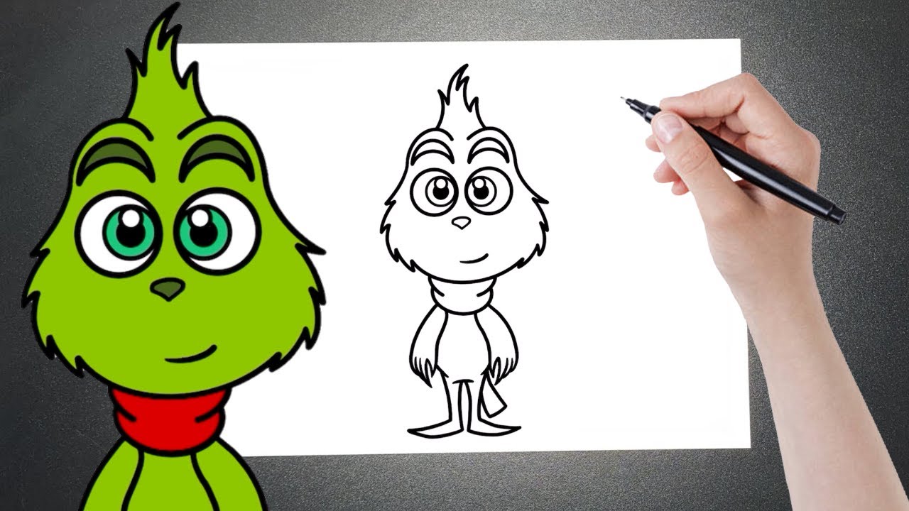 CÓMO DIBUJAR EL GRINCH - DIBUJOS DE NAVIDAD - YouTube