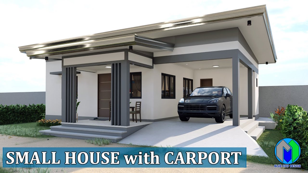 Small House Design with carport (80sqm) Elevated House - YouTube