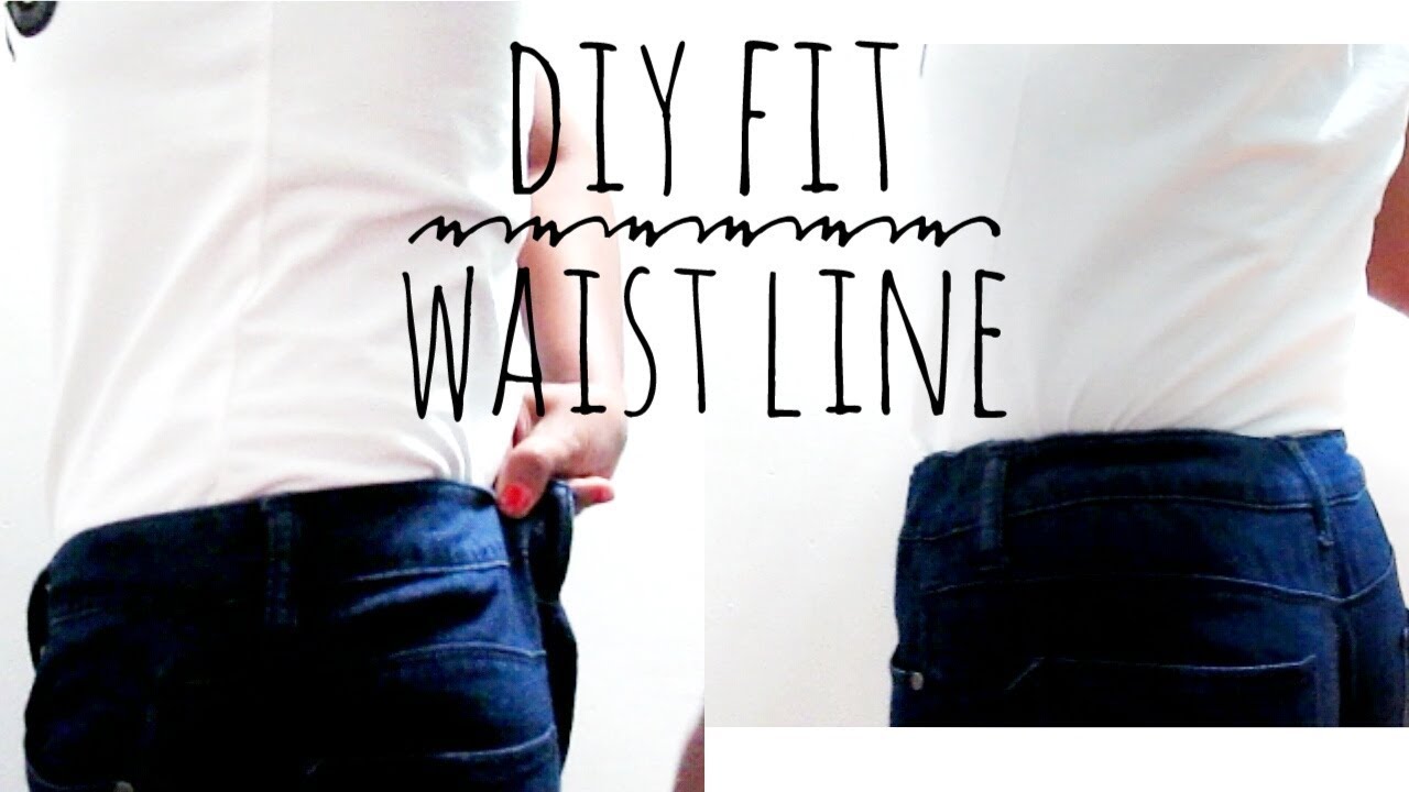 DIY FIT YOUR JEANS WAIST LINE PERFECTLY || 😊WAIST RESIZE - YouTube
