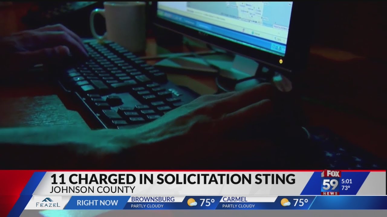11 charged in child solicitation sting - YouTube
